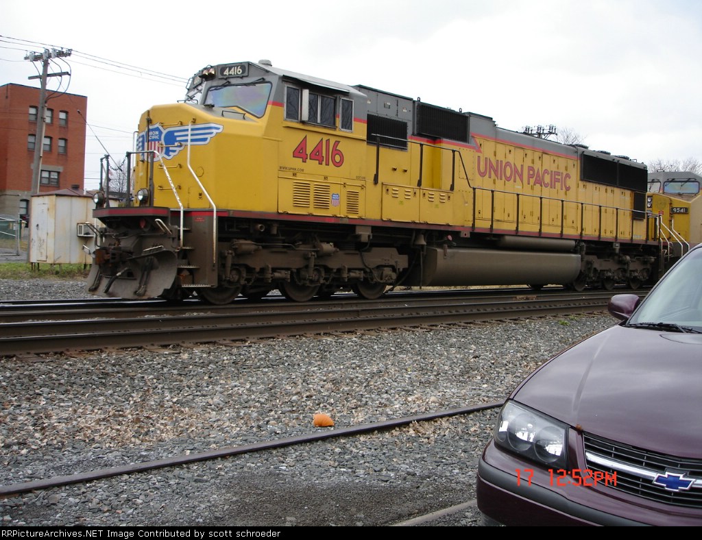 UP 4416 making a reverse move on the #1 Track